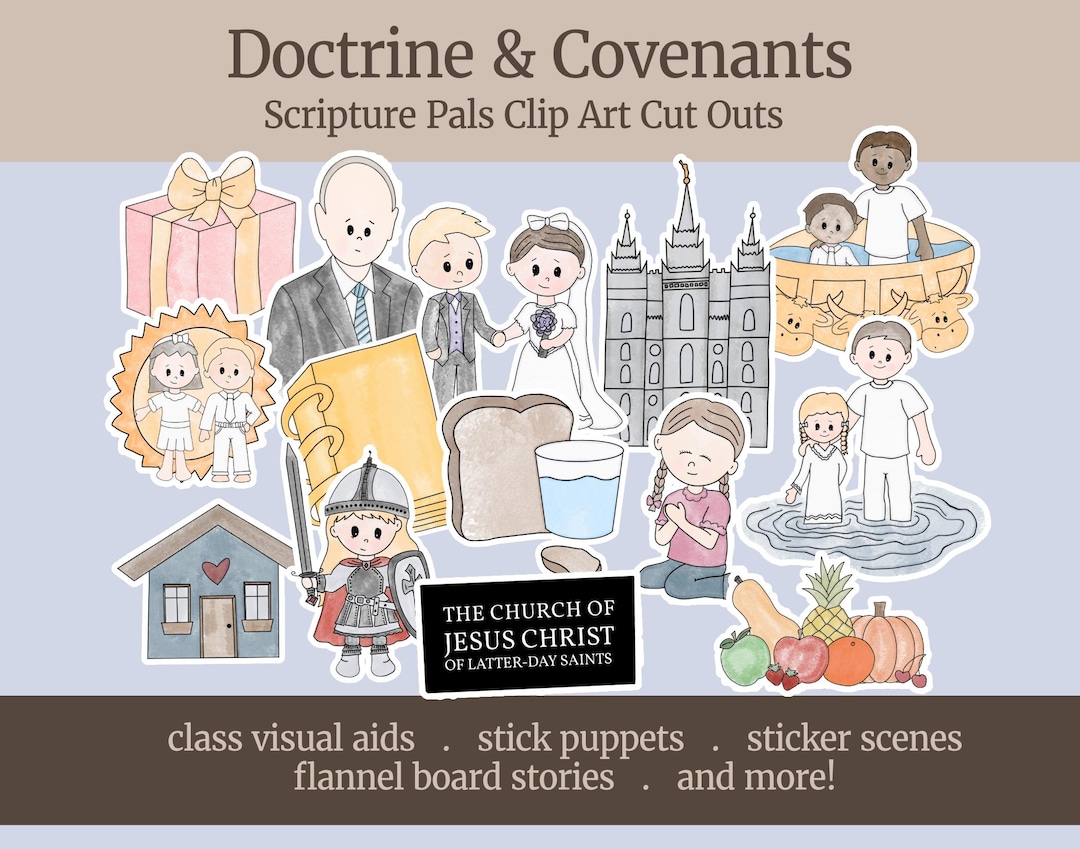 Doctrine and Covenants Scripture Pals Cut Outs, Clip Art, Printable ...