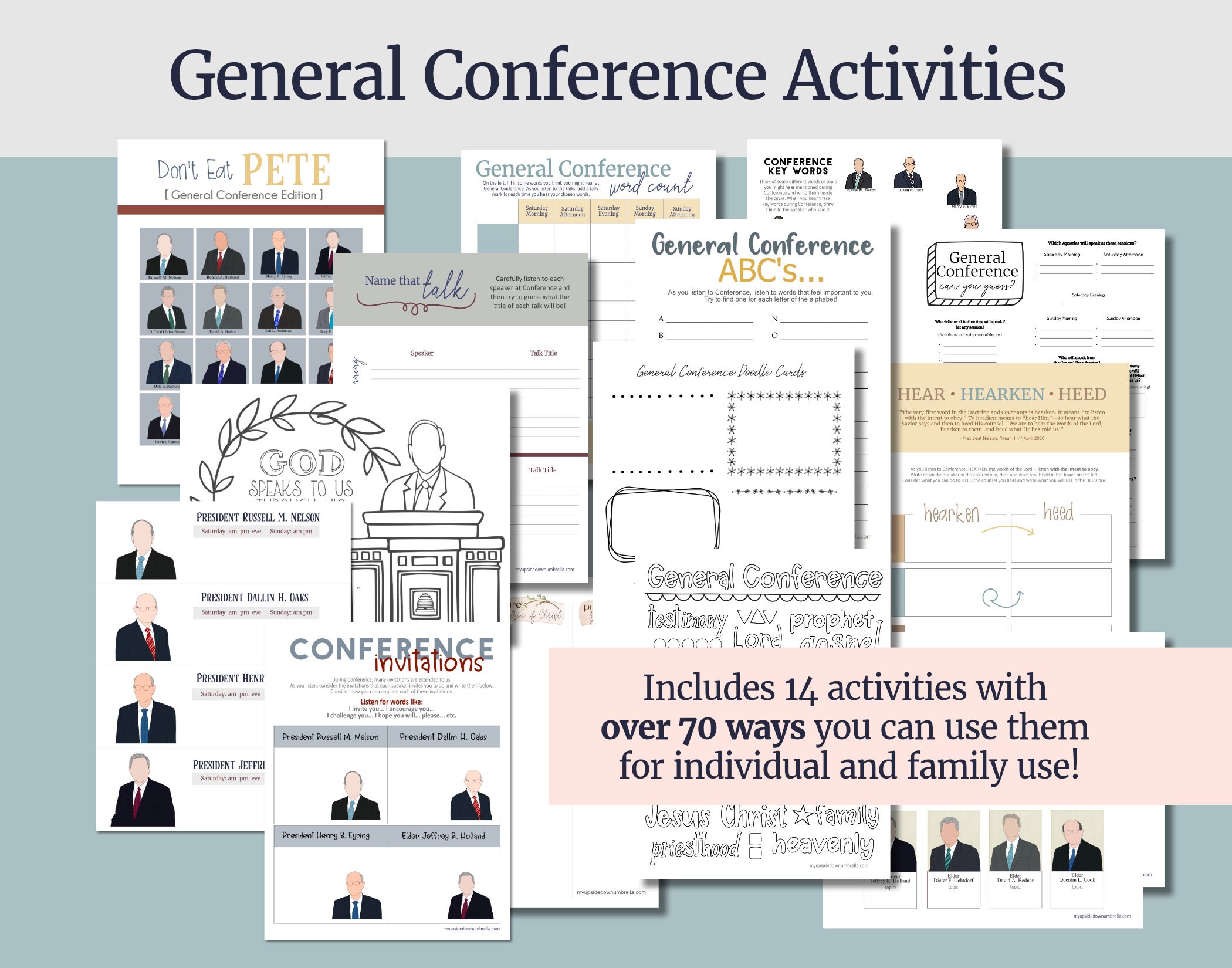 LDS General Conference Activity Packet October 2025, Activity Pages for ...