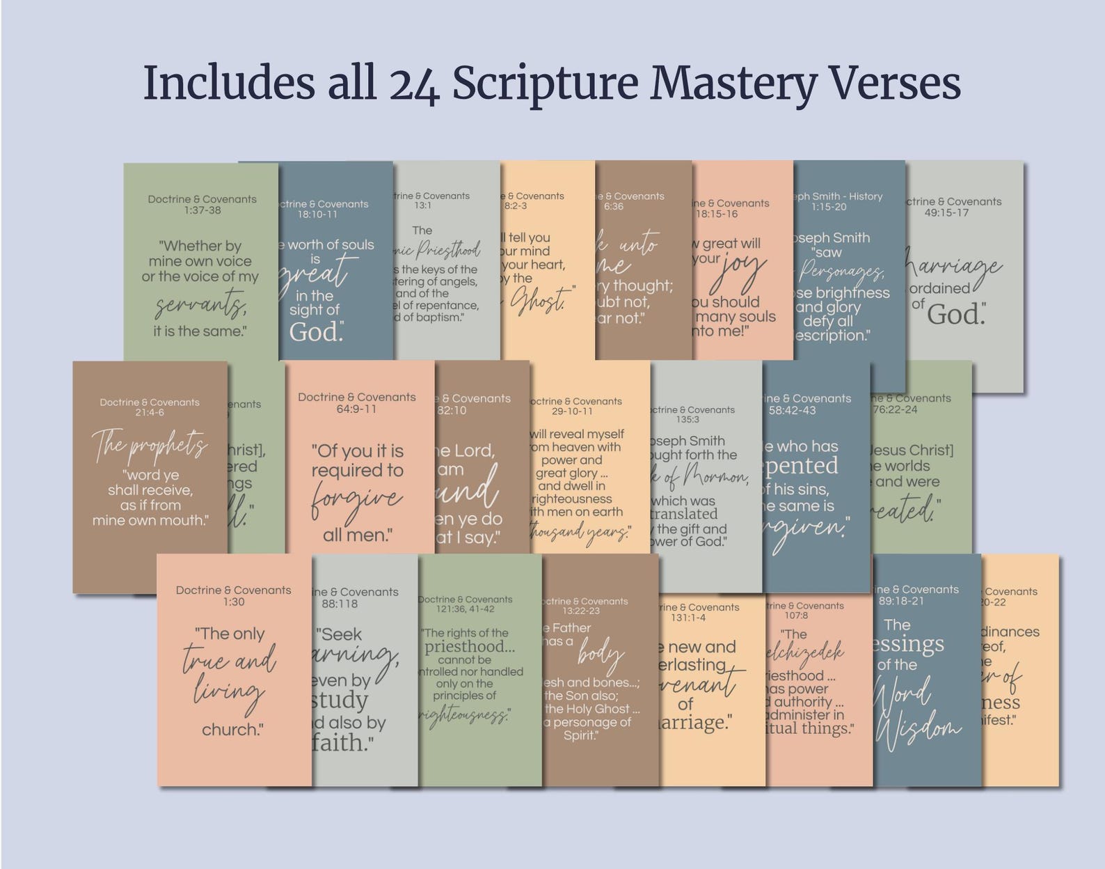 Doctrinal Mastery POSTERS for Doctrine and Covenants | LDS Seminary ...