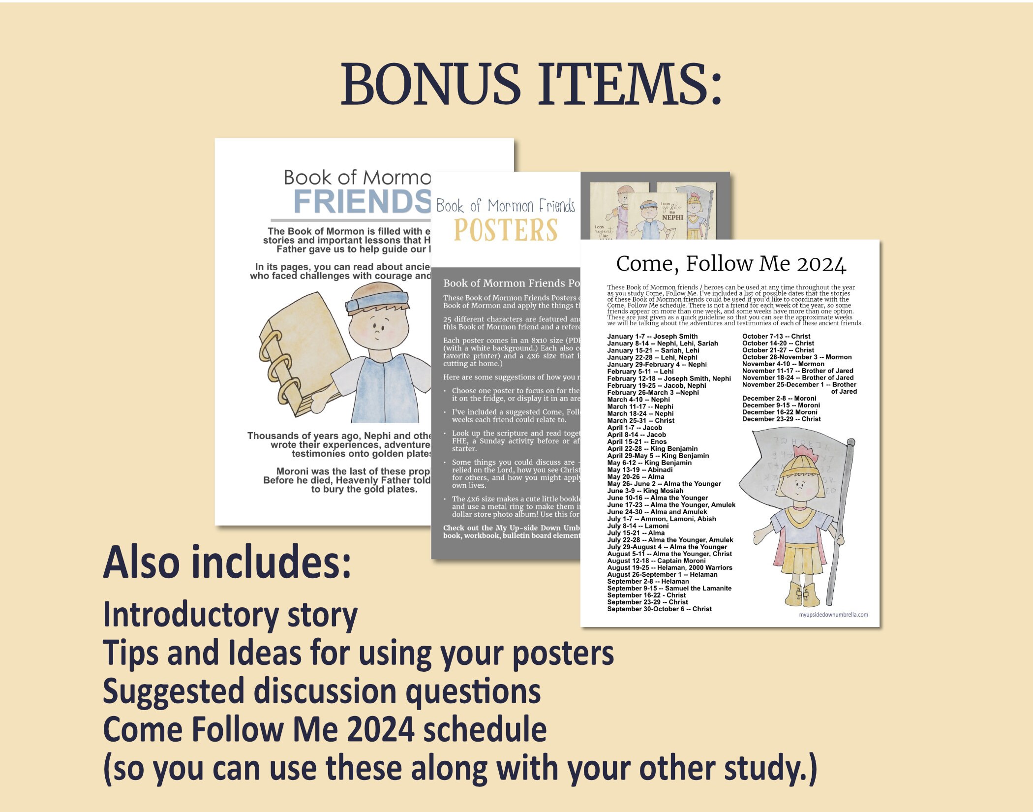 Book of Mormon Heroes Posters and Collecting Cards | LDS Primary ...
