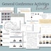 LDS General Conference Activity Packet Activity Pages for - Etsy