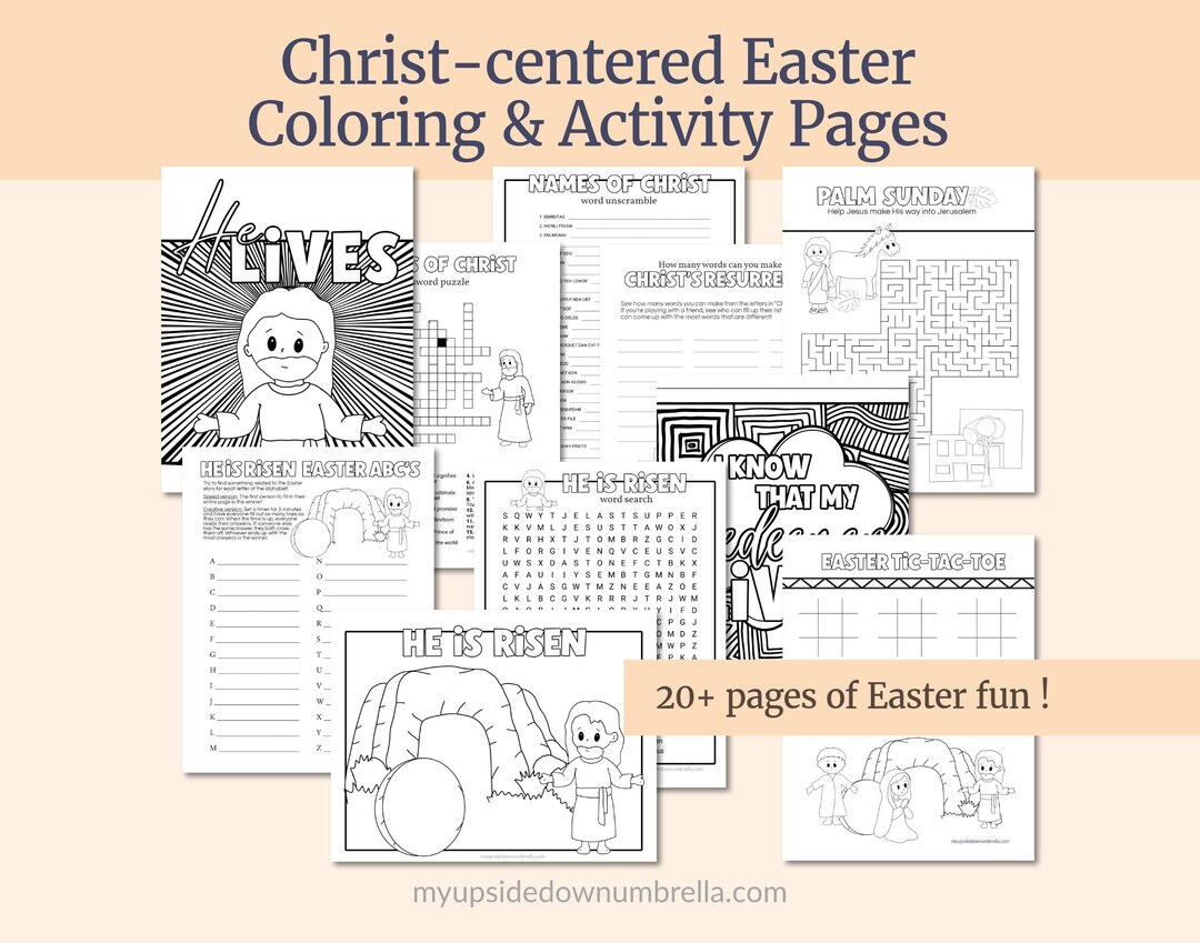 Christ Centered Easter Coloring and Activity Pages for LDS Primary ...