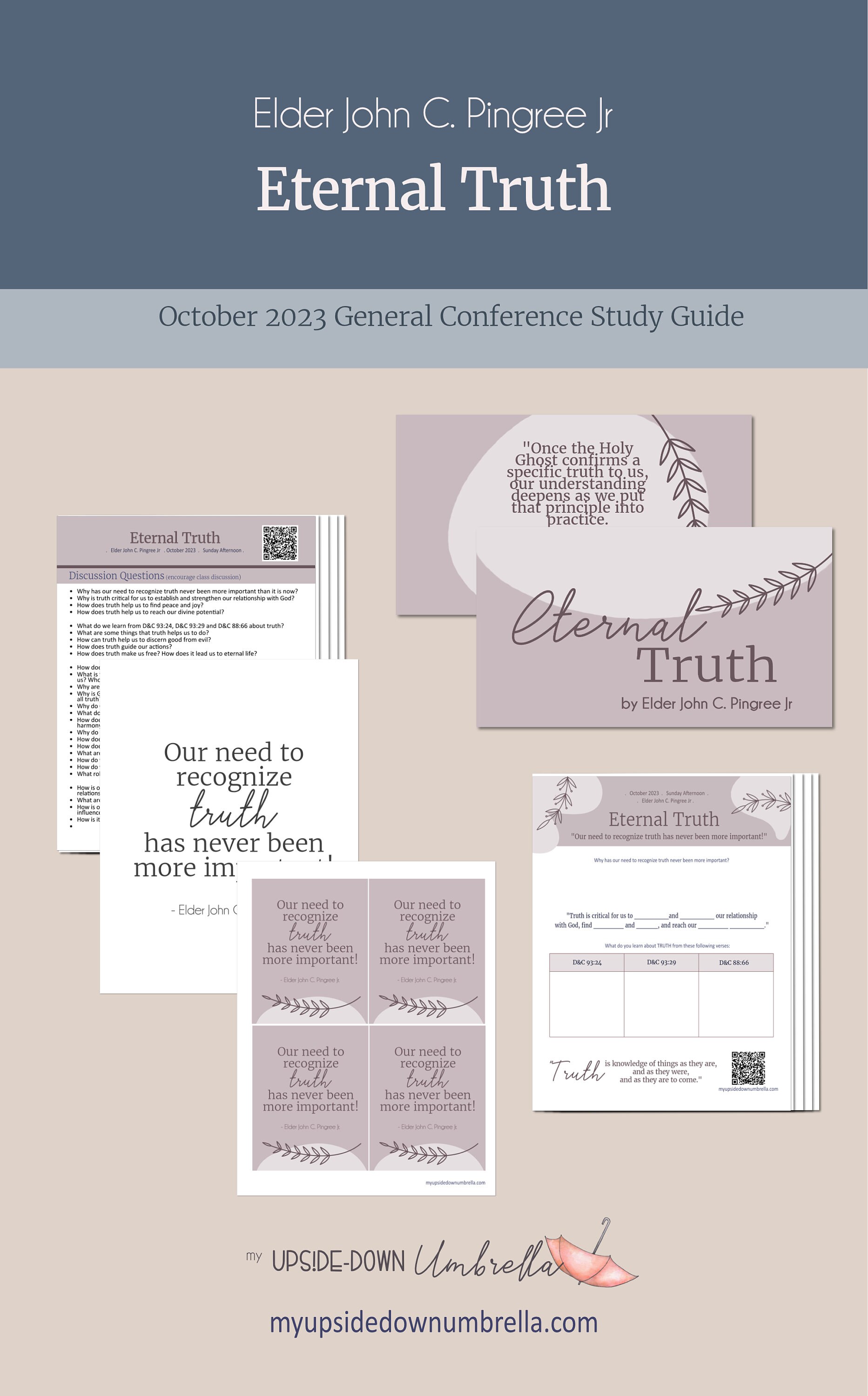 Eternal Truth Elder John C. Pingree Jr, Relief Society Lesson Outline ...