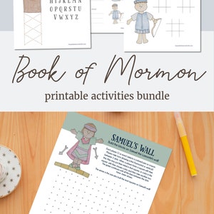 Book of Mormon Printable Games and Activities Kit, Games for LDS ...