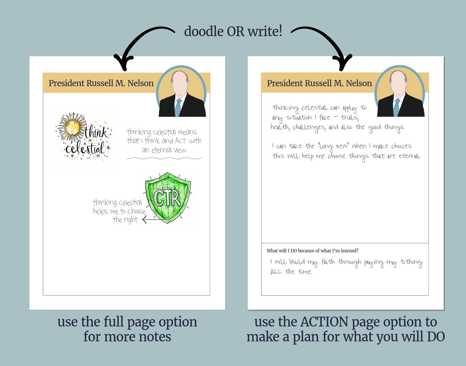 General Conference Posters, LDS General Conference Doodle and Note ...