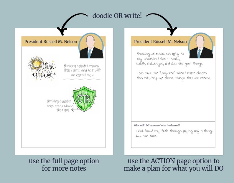 General Conference Posters, LDS General Conference Doodle and Note ...