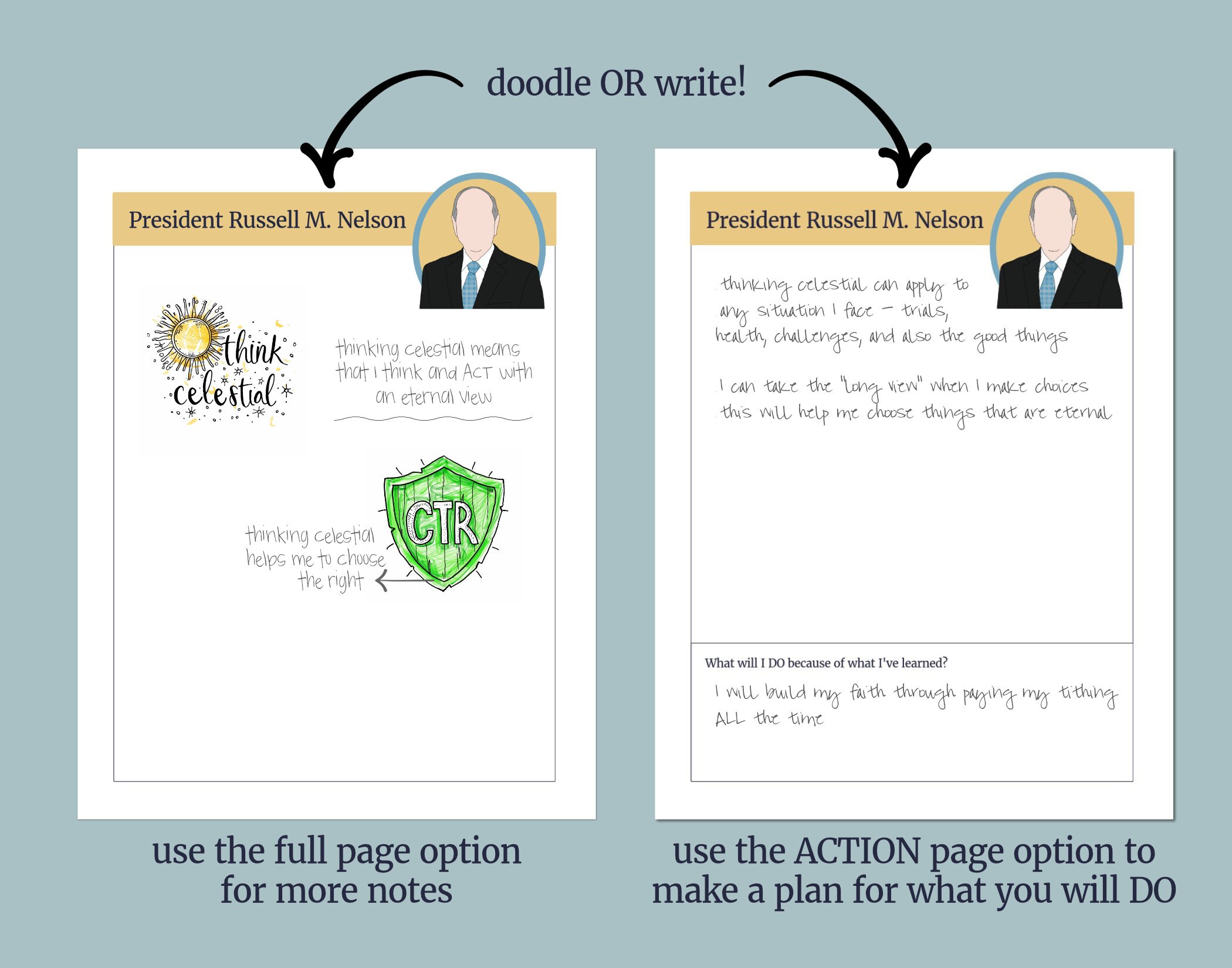 General Conference Posters, LDS General Conference Doodle and Note ...