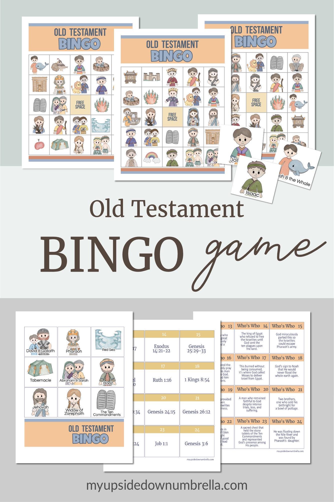 Old Testament BINGO Game | Printable Bible Activity - Etsy Canada
