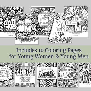 Look Unto Me in Every Thought Coloring Pages, D&C 6:36, 2025 LDS Youth ...