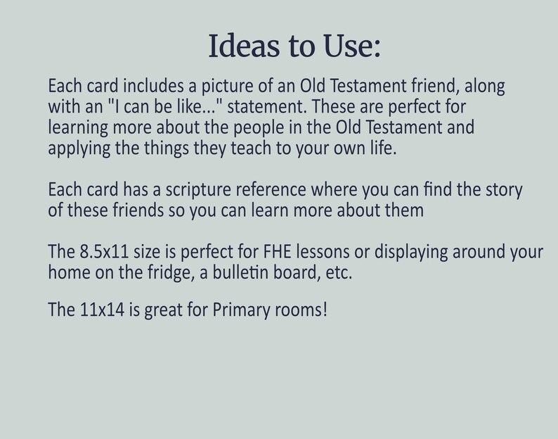Old Testament Heroes Posters | Bible Bulletin Board Decor | 8.5x11 ...
