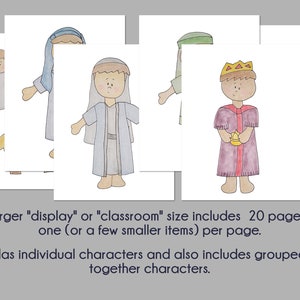 Printable Christmas Nativity Playset- Puppets, Magnets, Stickers ...