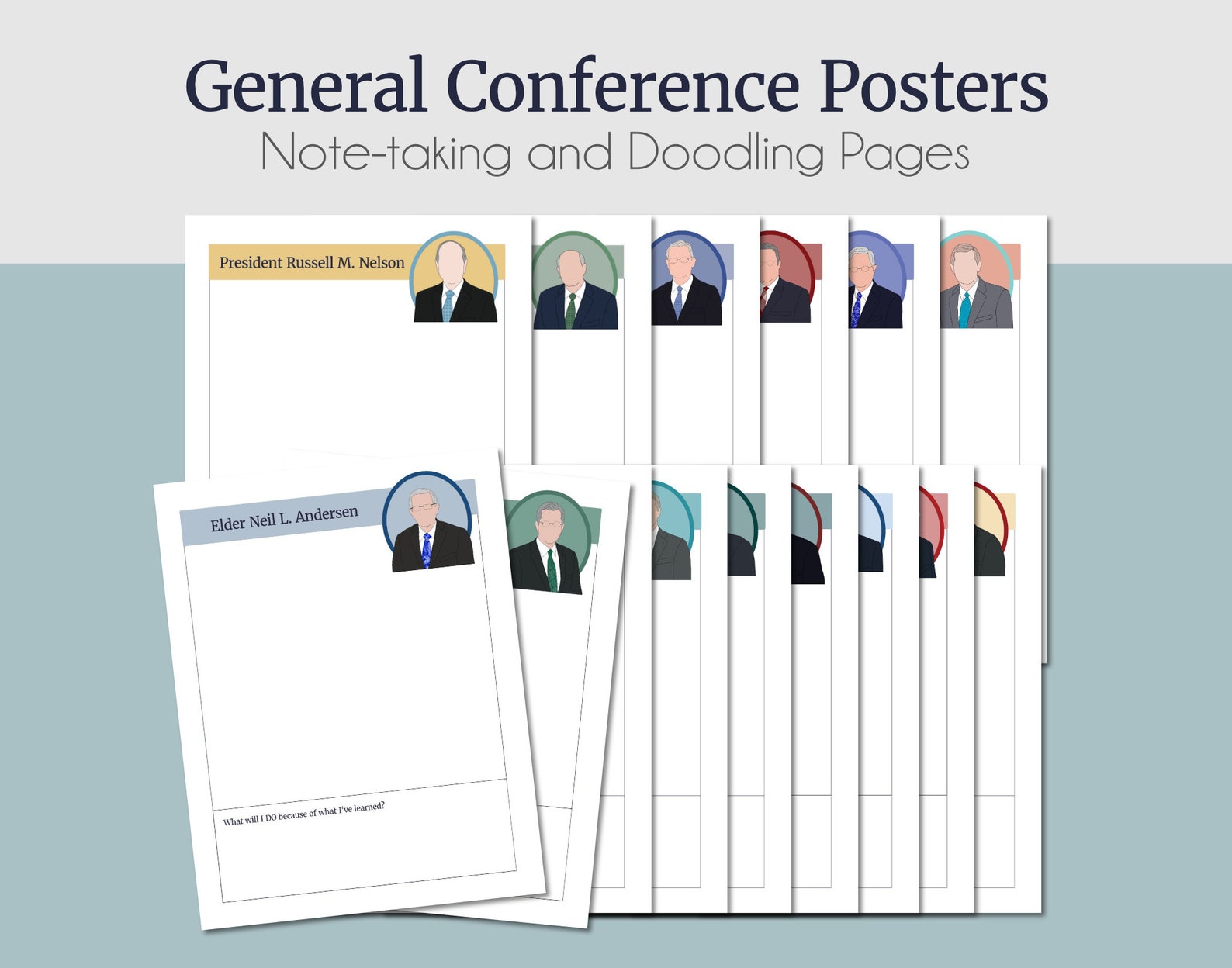 General Conference Posters, LDS General Conference Doodle and Note ...