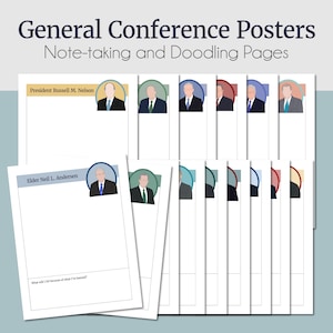 General Conference Posters, LDS General Conference Doodle and Note ...