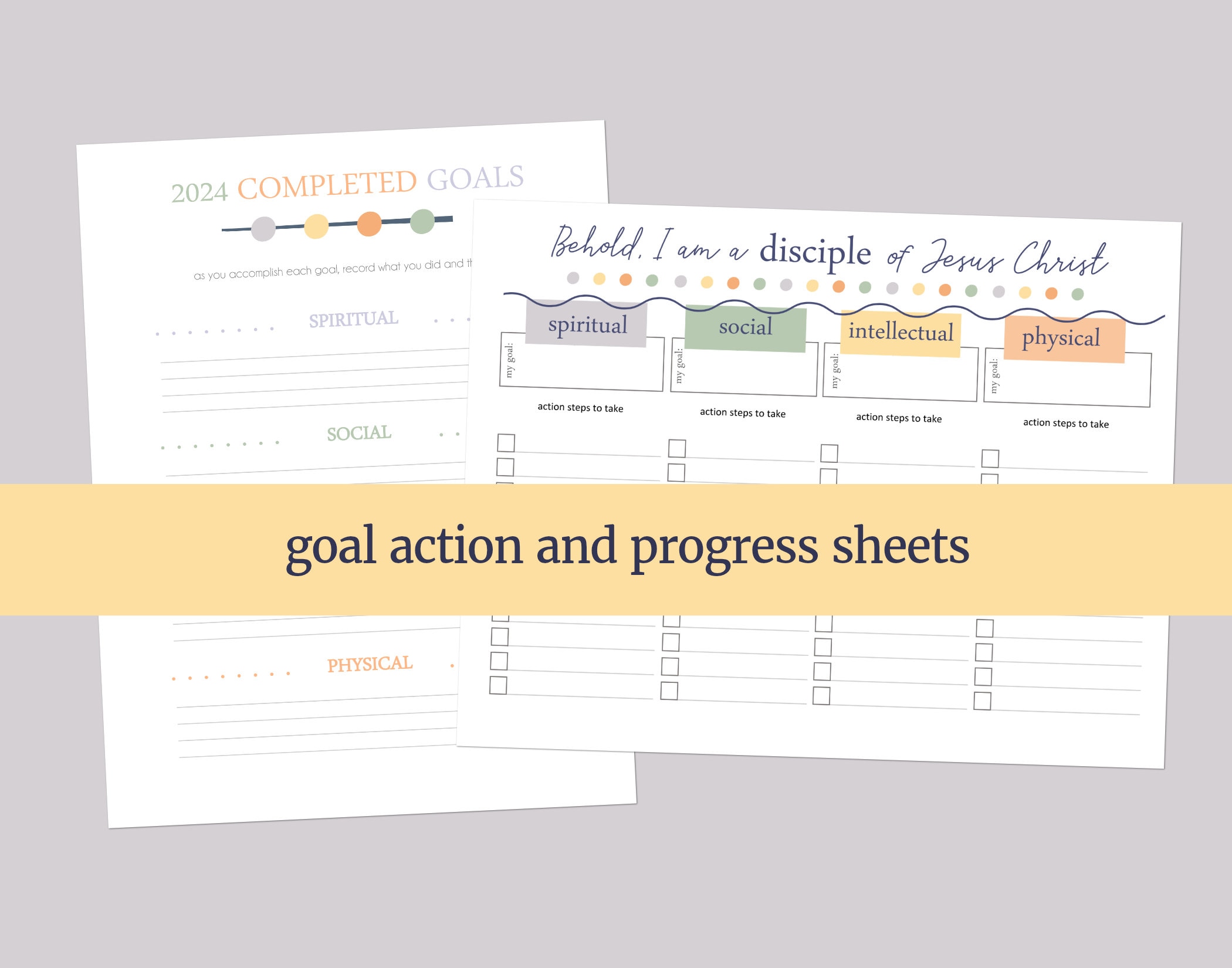 Young Women Goal Setting Kit for LDS Children and Youth Program 2024 ...