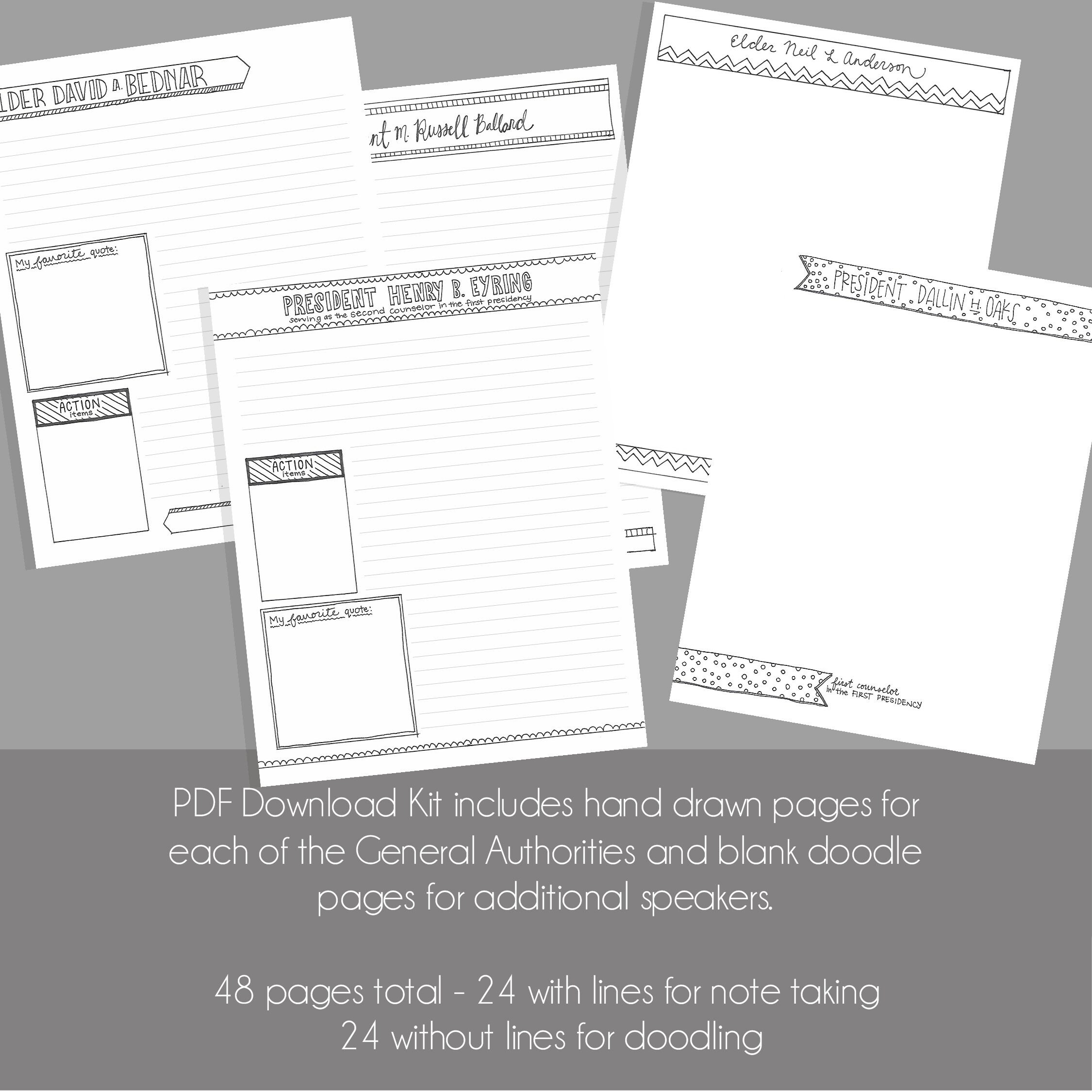 General Conference Hand-drawn Doodle Notebook October 2022 - Etsy