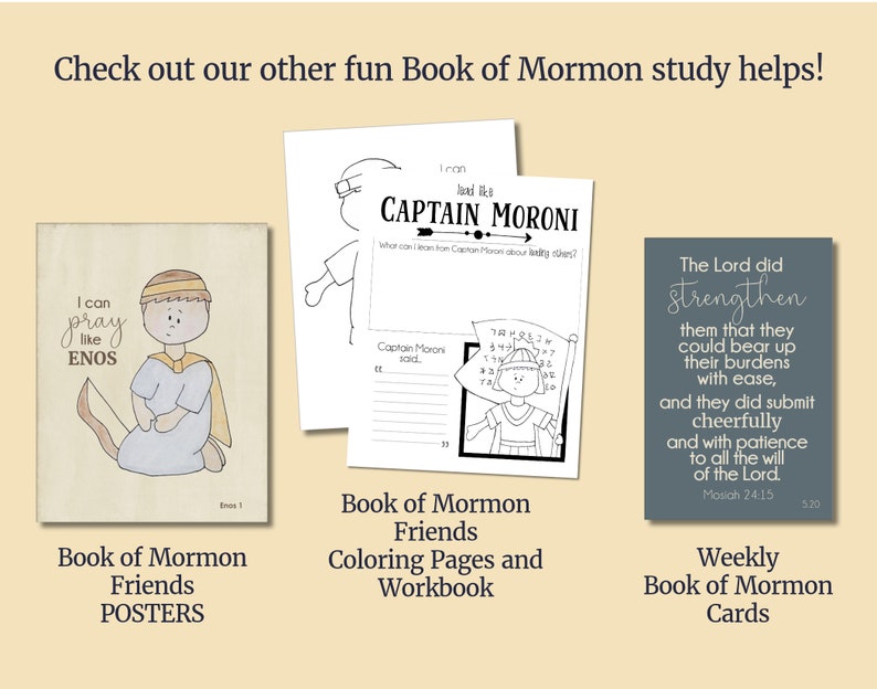 Book of Mormon Come Follow Me Study Journal LDS Scripture Study ...