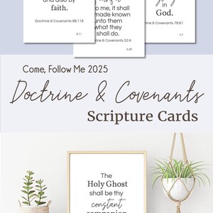 Come Follow Me 2025 - Doctrine and Covenants Scripture Cards - LDS Scripture Study, Home Decor ...
