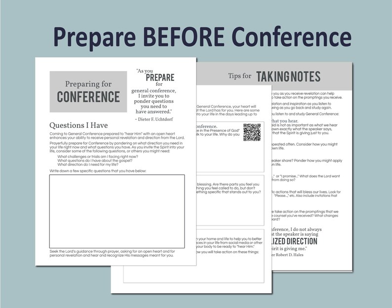 April 2026 General Conference *DIGITAL* Journal | Black & White | LDS ...