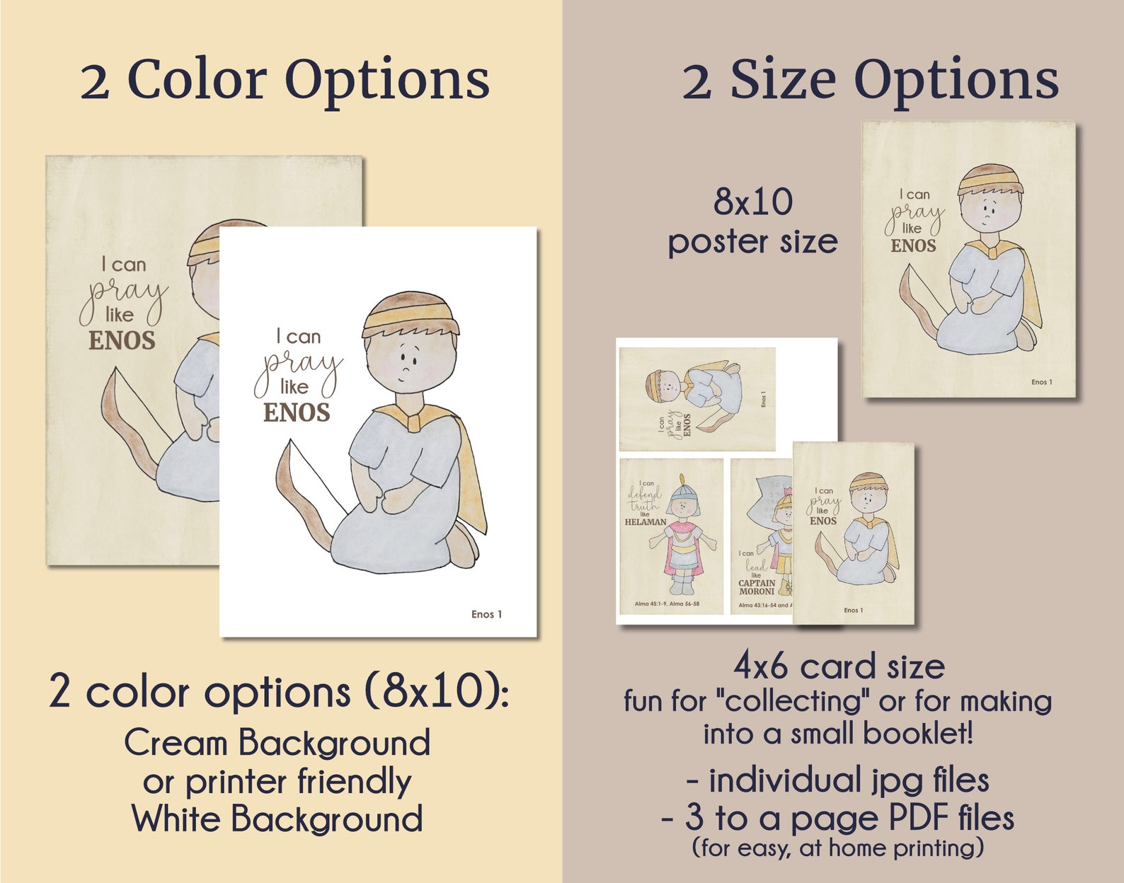 Book of Mormon Heroes Posters and Collecting Cards | LDS Primary ...