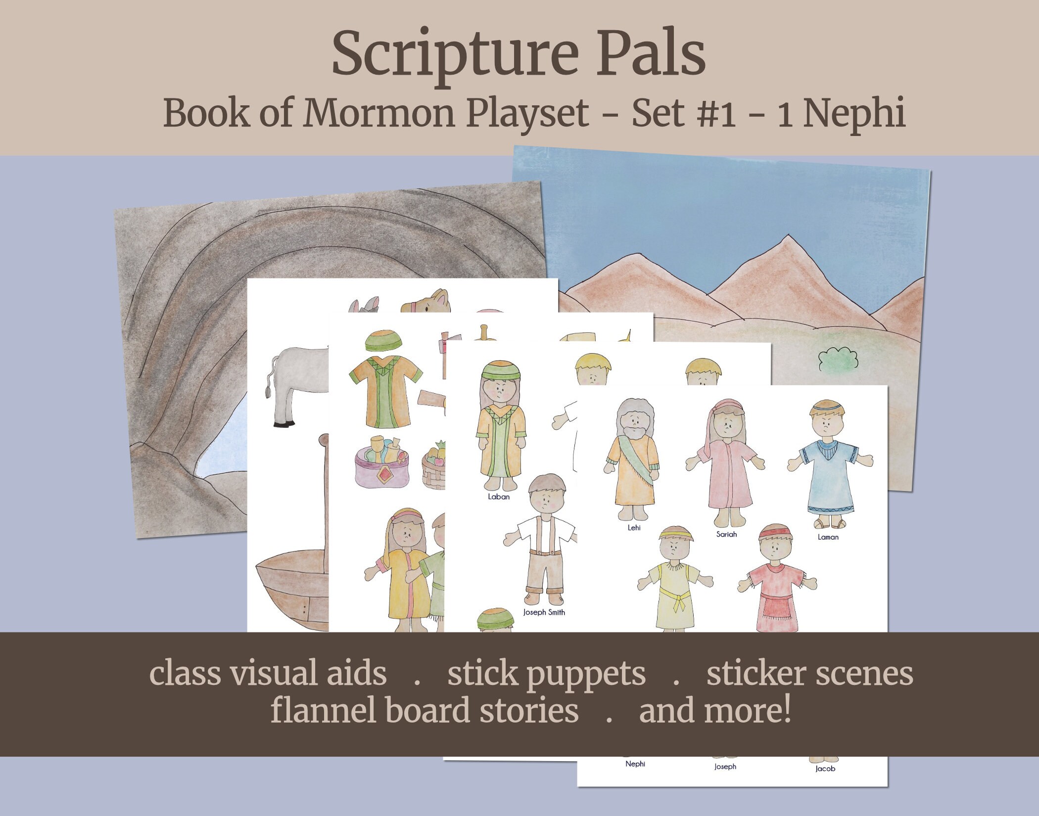 Book of Mormon Scripture Pals - SET 1 - Book of Mormon Characters ...