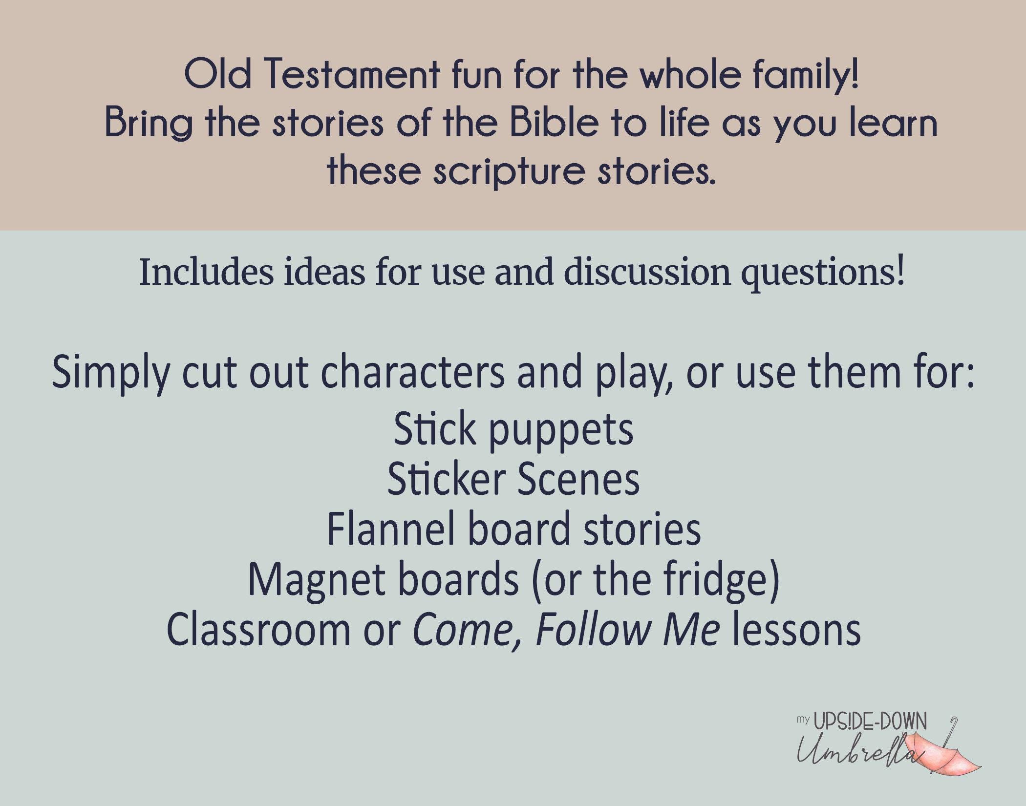 Bible Story Character Cutouts | Old Testament Scripture Pals | (set #2 ...