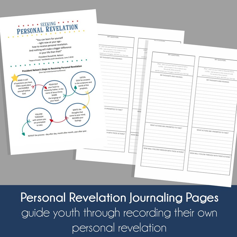 Children and Youth LDS Goals Workbook Primary Colors Bundle | Etsy