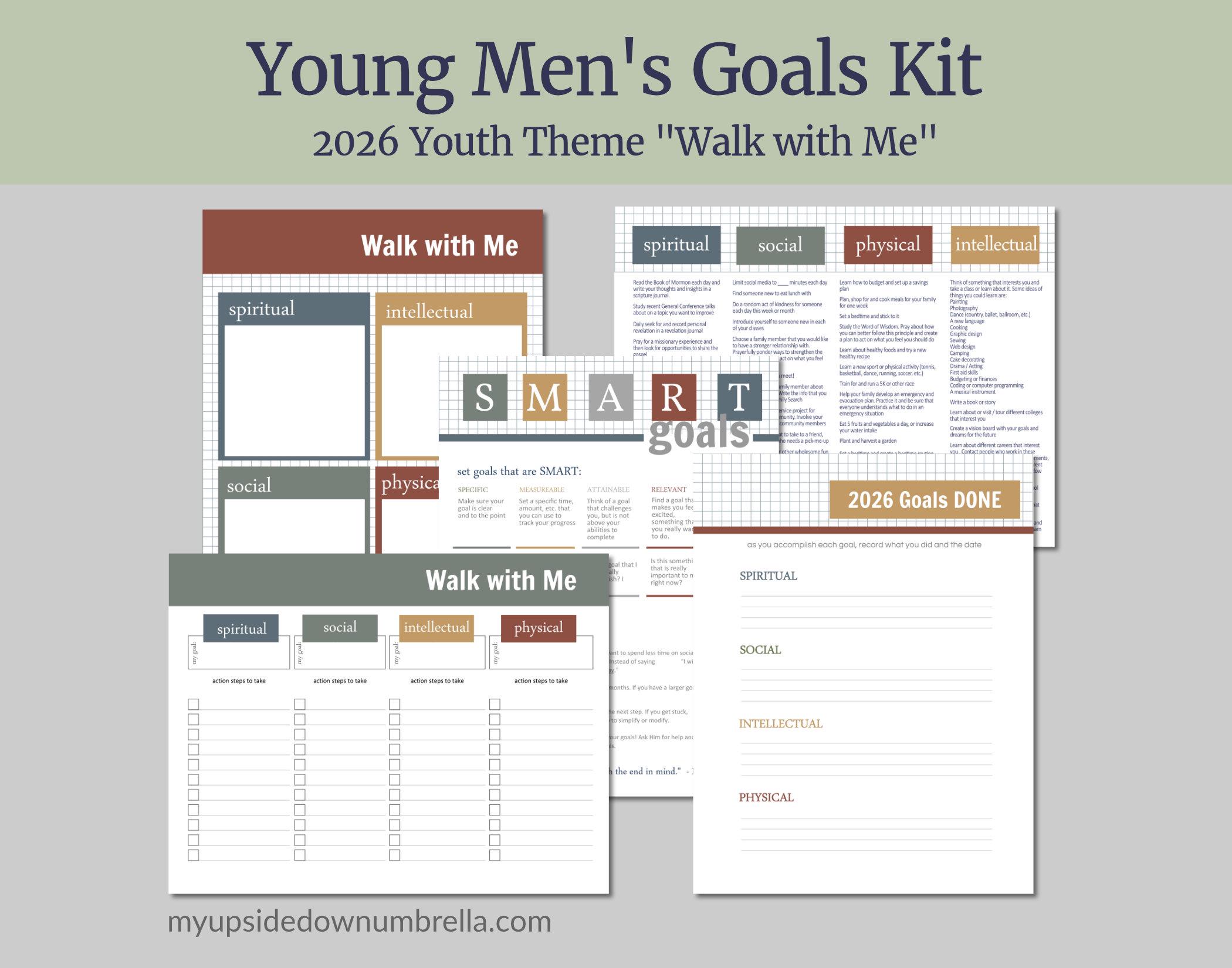 FAMILY Bundle Goal Setting Kit- LDS Children & Youth Program | Young ...