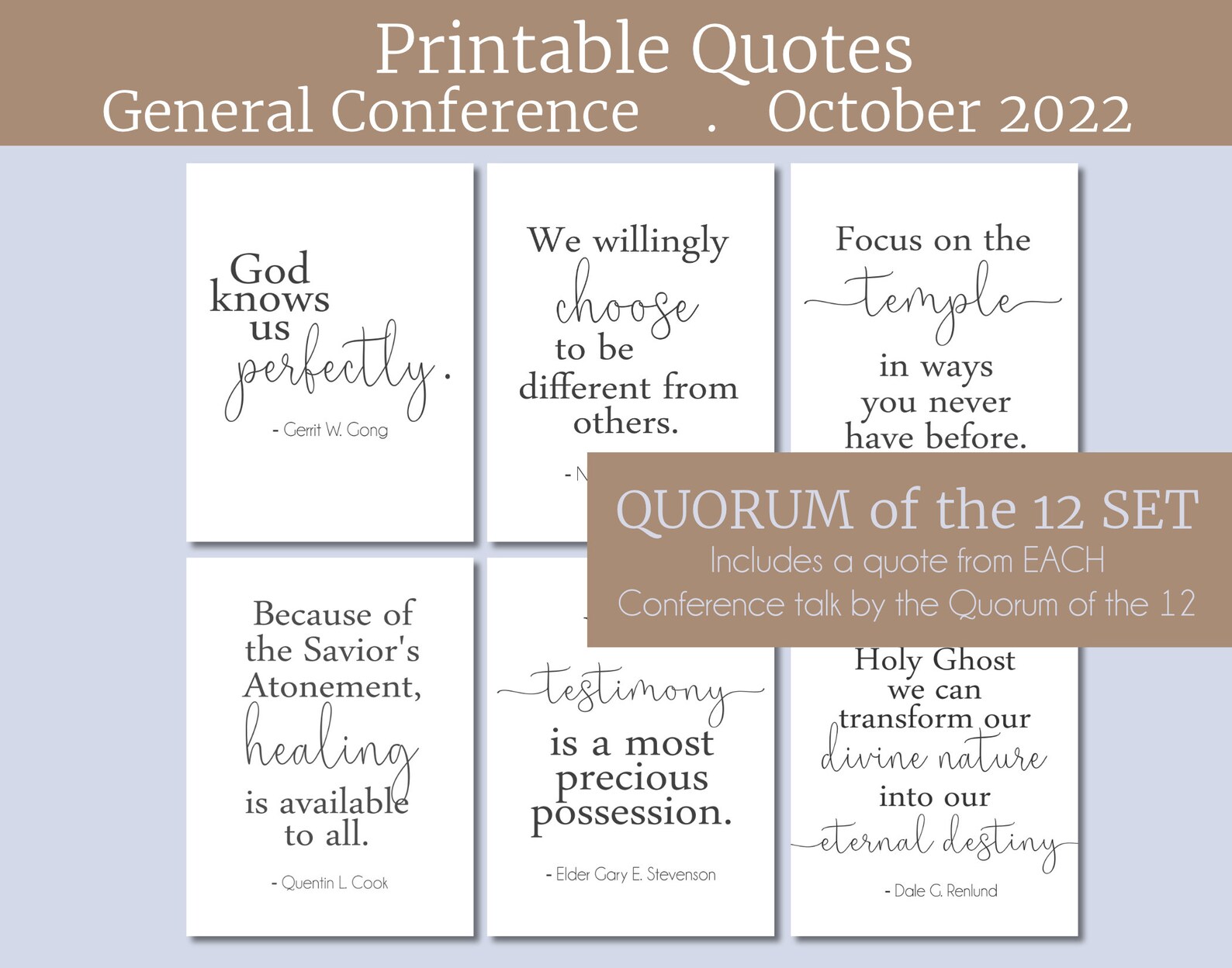 LDS General Conference Printables October 2022 Printable - Etsy