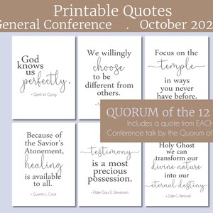 LDS General Conference Printables October 2022 Printable - Etsy