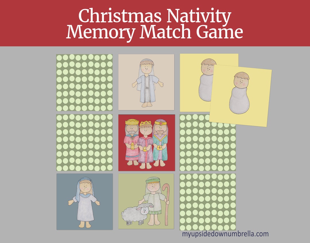 Christmas Nativity Memory Match Game | Christian Christmas Activities ...