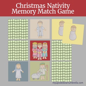 Christmas Nativity Memory Match Game | Christian Christmas Activities ...