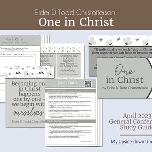 One in Christ Elder D. Todd Christofferson Relief Society Lesson Plan ...
