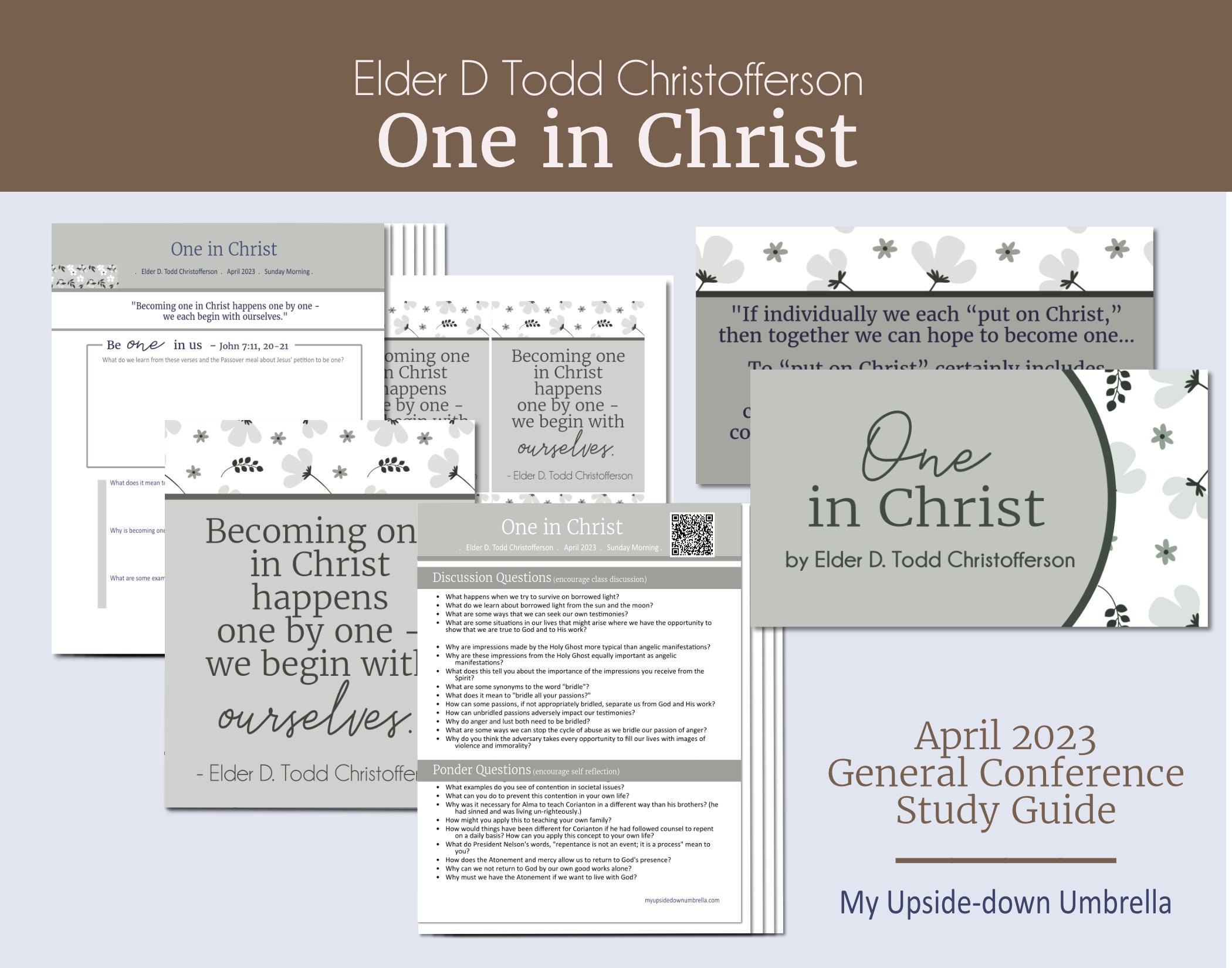 One in Christ Elder D. Todd Christofferson Relief Society - Etsy