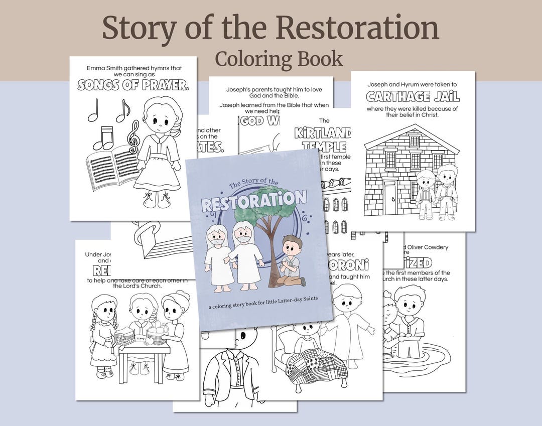 Story of the Restoration Coloring Book | Doctrine and Covenants ...