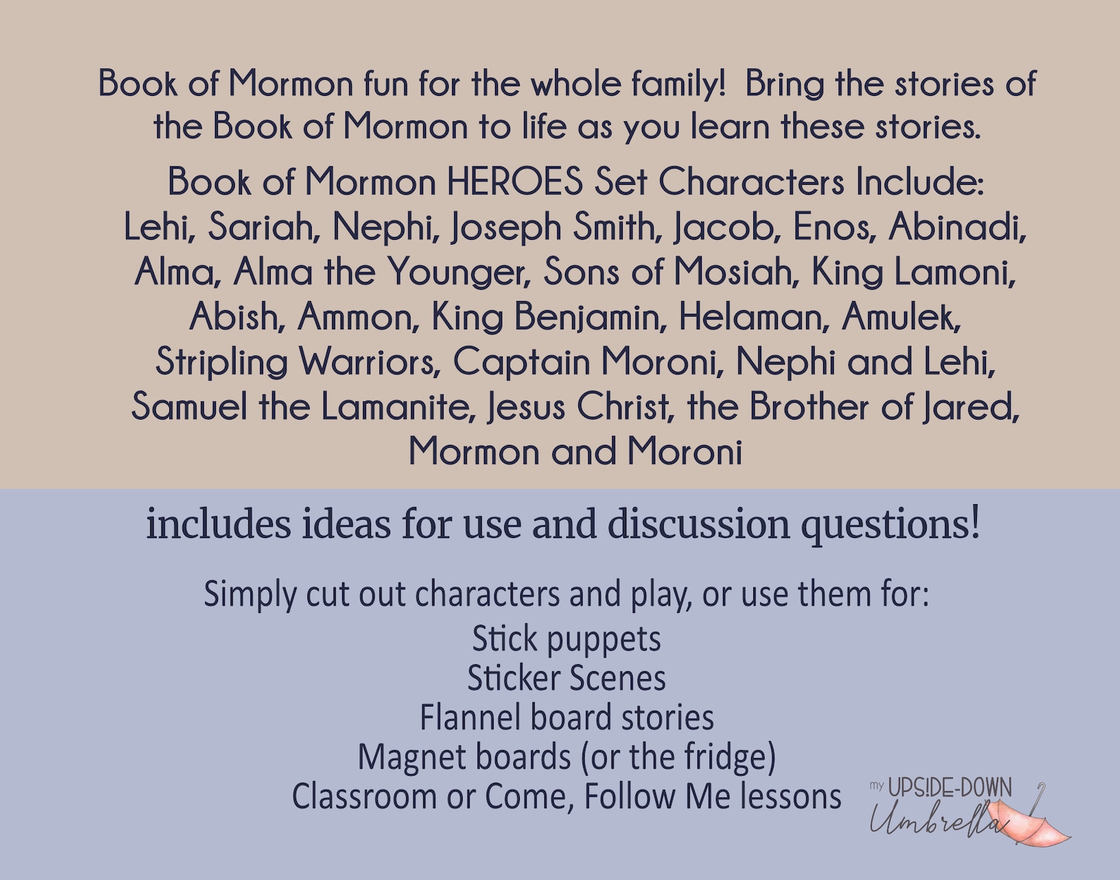 Book of Mormon HEROES Scripture Pals - Book of Mormon Clipart ...