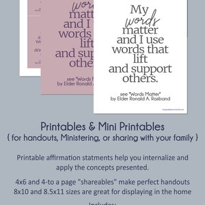 Words Matter - Elder Ronald A. Rasband - RS Lesson Outline, Lesson Plan ...
