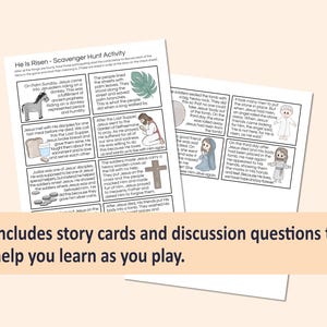 Easter - He is Risen - Scavenger Hunt Game, Christ-centered Easter ...