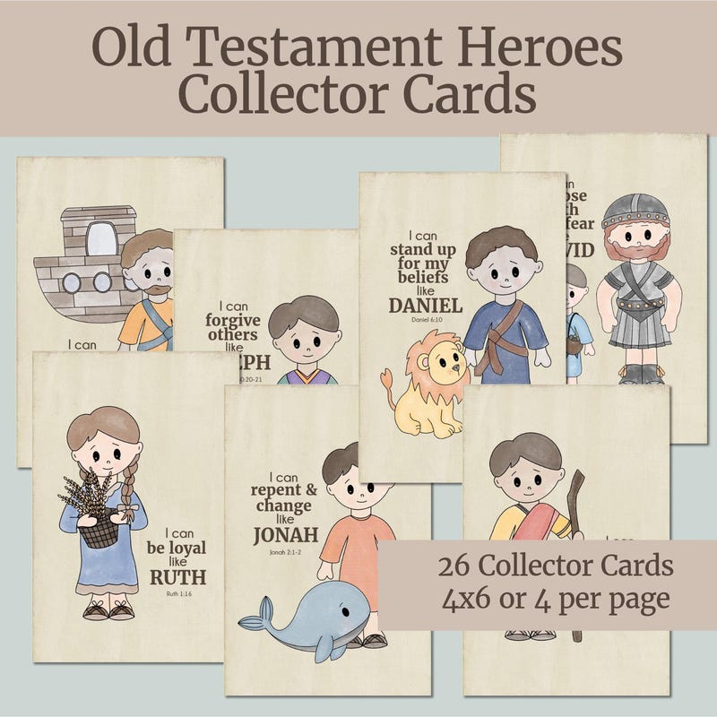 Bible Heroes Cards - Etsy