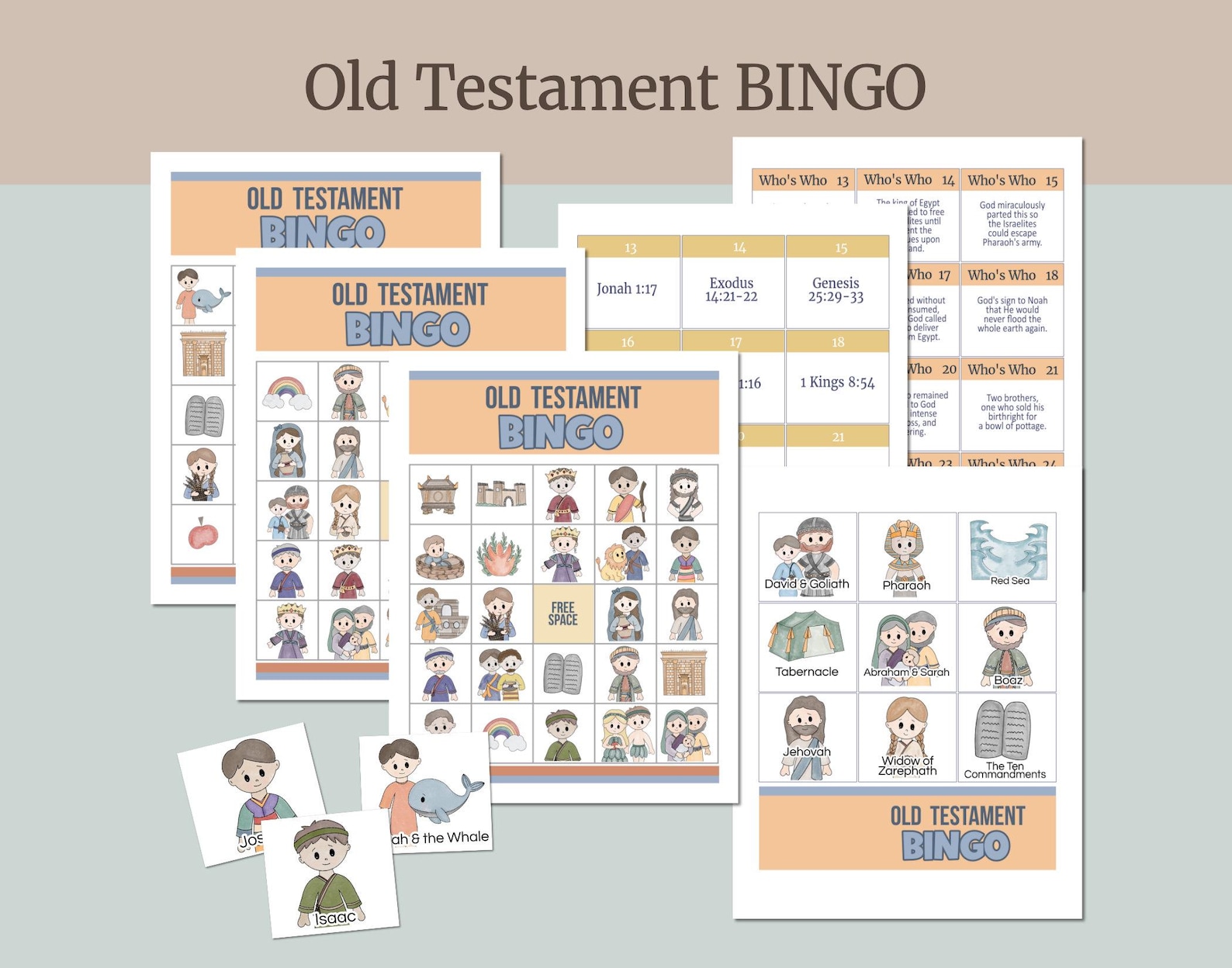 Old Testament BINGO Game | Printable Bible Activity - Etsy Canada