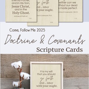 Come Follow Me 2025 - Doctrine and Covenants Scripture Cards - LDS Scripture Study, Home Decor ...