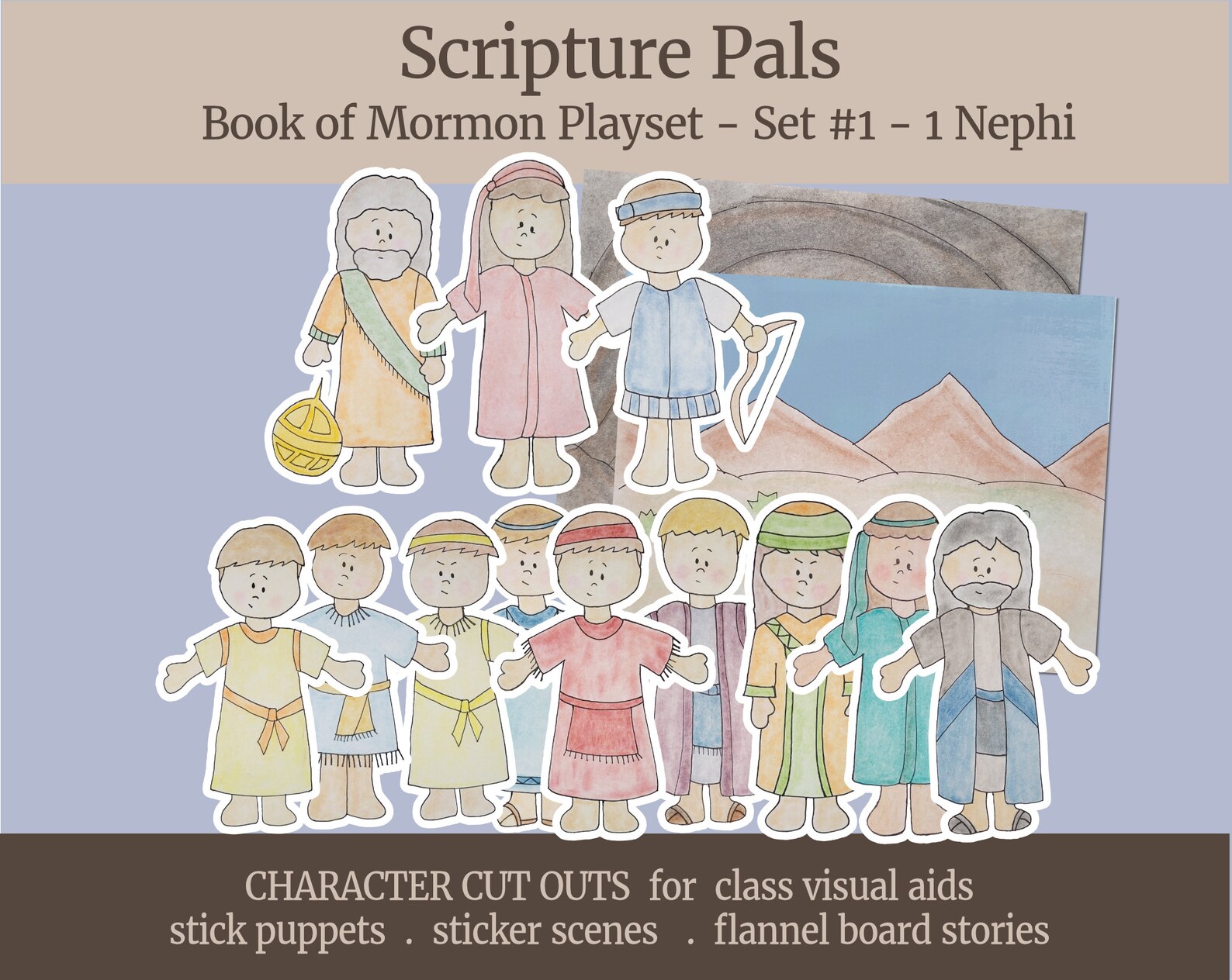 Book of Mormon Scripture Pals - SET 1 - Book of Mormon Characters ...
