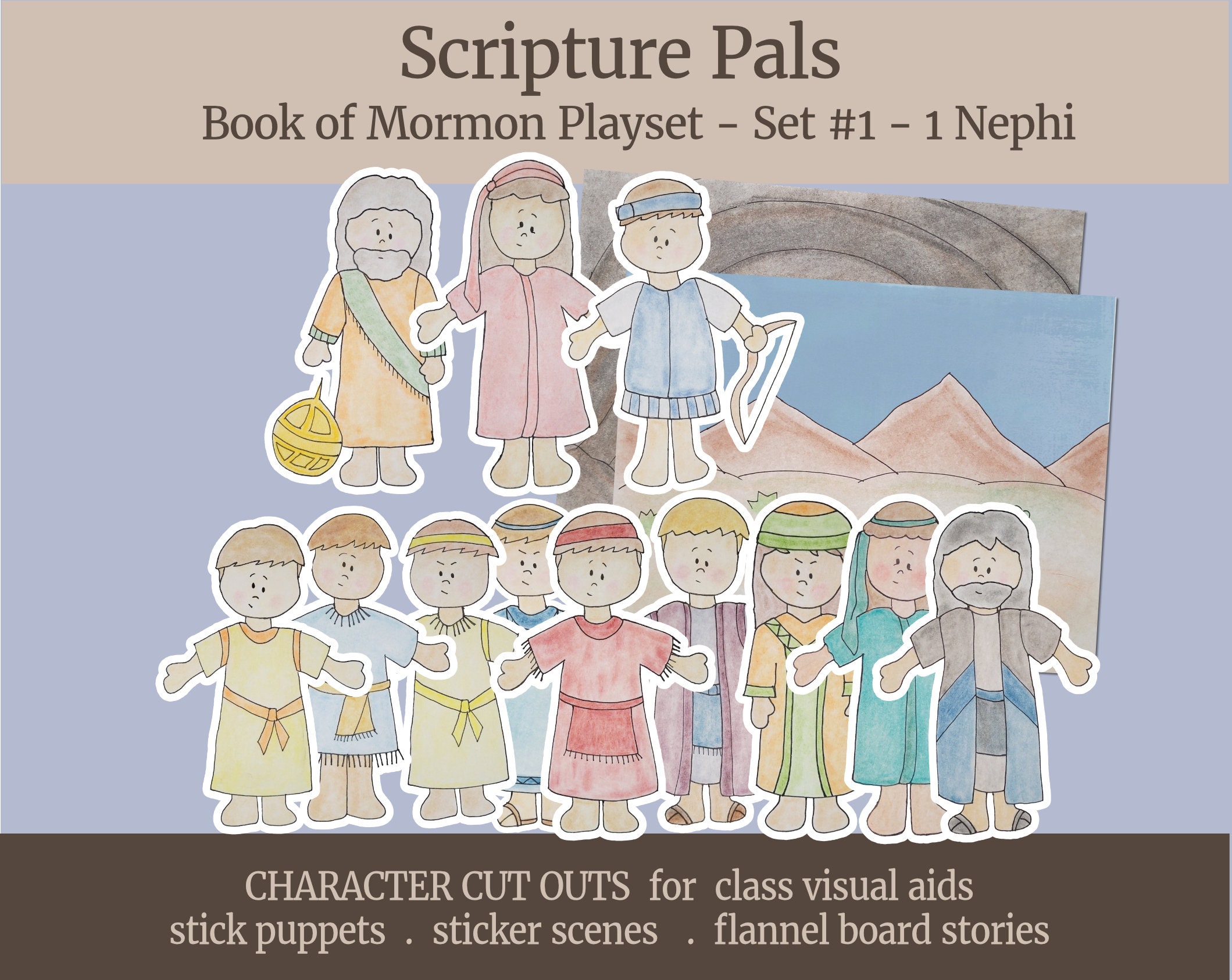 Book of Mormon Scripture Pals - SET 1 - Book of Mormon Characters ...