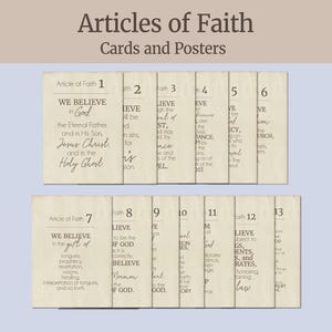 Articles of Faith Printable Posters - Cream | LDS Primary Bulletin ...