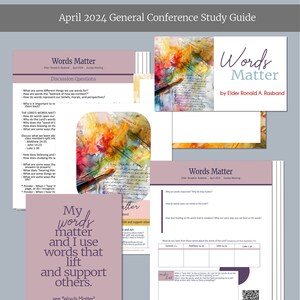 Words Matter - Elder Ronald A. Rasband - RS Lesson Outline, Lesson Plan ...