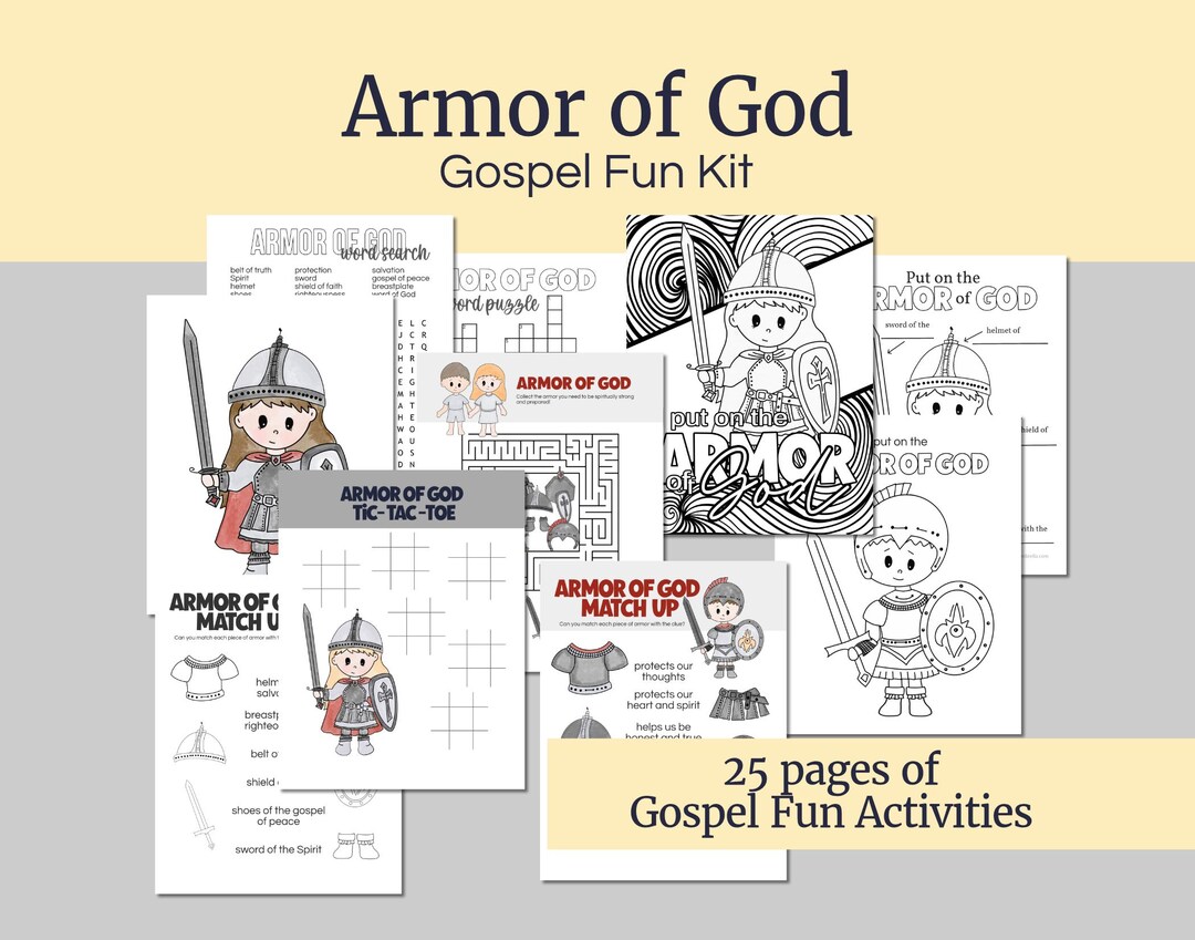 Armor of God Gospel Fun Kit, Games & Activities for Primary Children ...