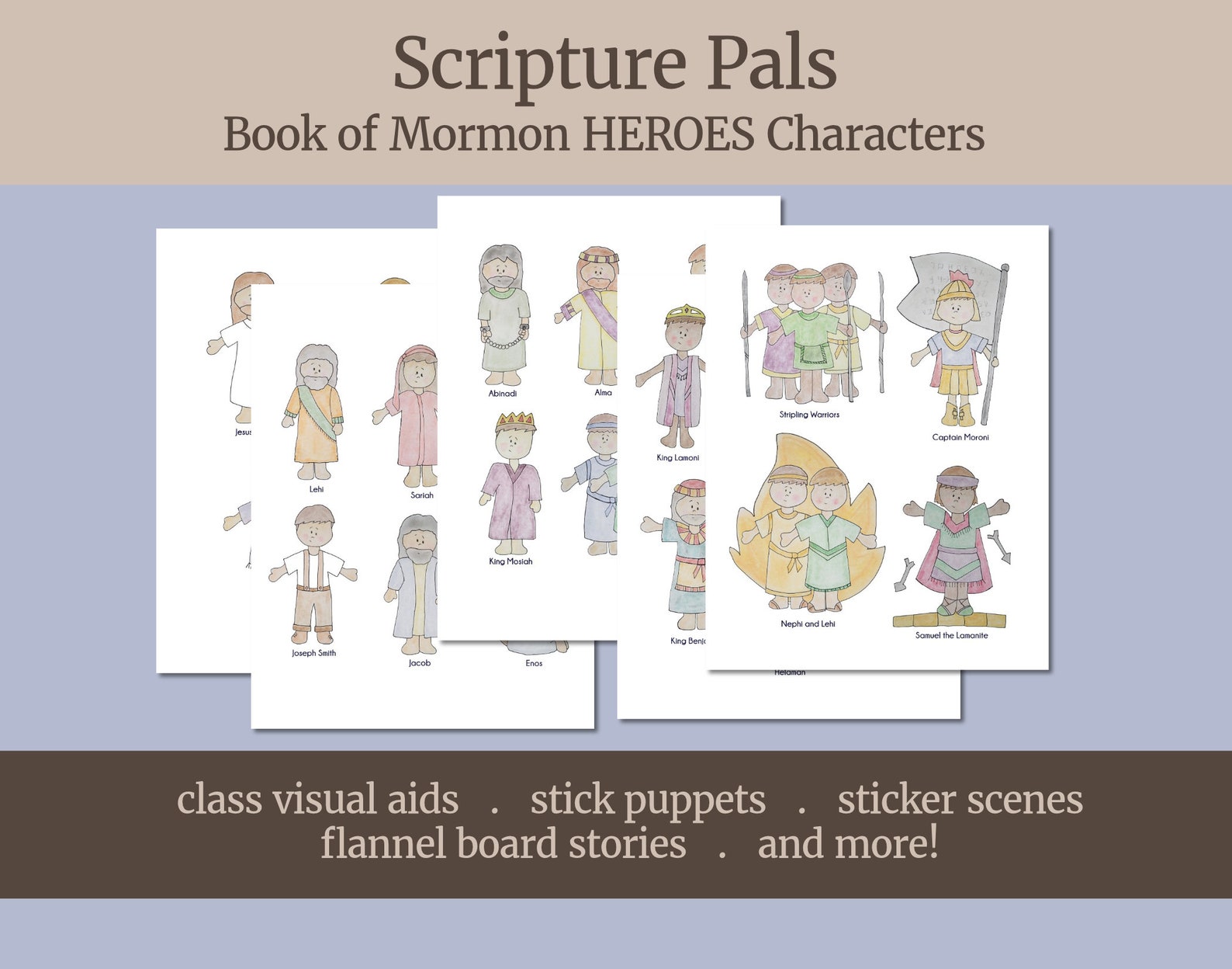 Book of Mormon HEROES Scripture Pals - Book of Mormon Clipart ...
