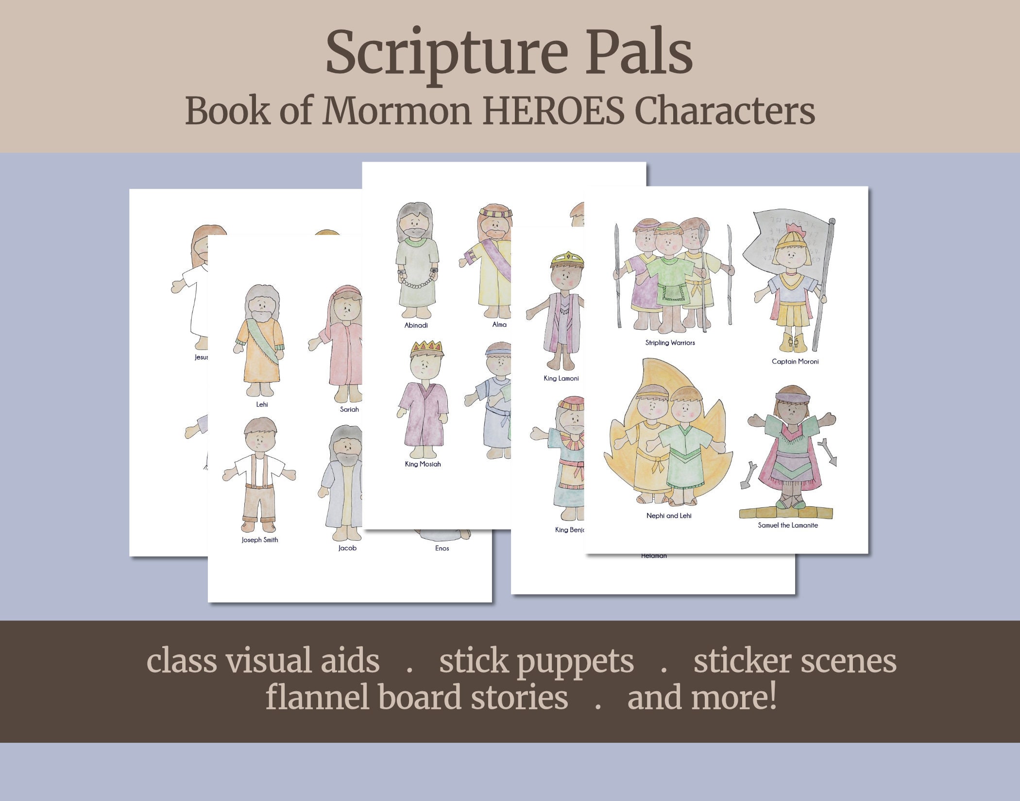 Book of Mormon HEROES Scripture Pals - Book of Mormon Clipart ...