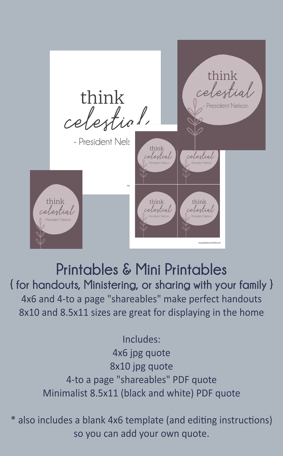 Think Celestial President Russell M. Nelson Relief Society - Etsy