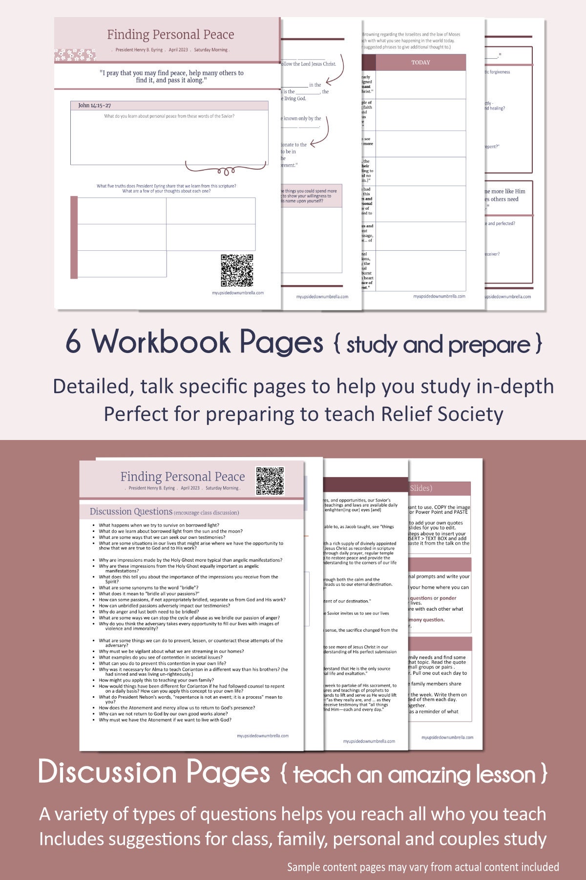 Finding Personal Peace President Henry B. Eyring Relief Society Lesson ...