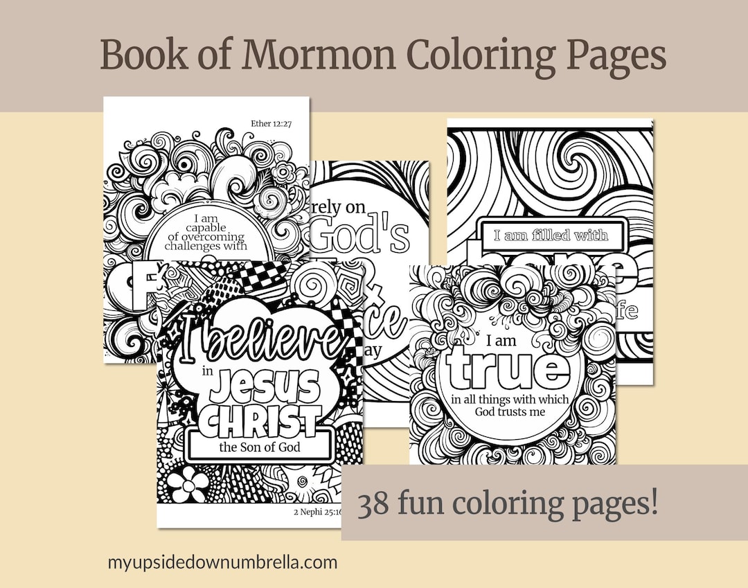 Book of Mormon Coloring Pages | LDS Adult Coloring Pages for Adults and ...